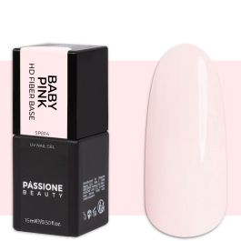 Bases Semipermanentes Rubber Hd Baby Pink Fiber Base 15 Ml| Passione Beauty