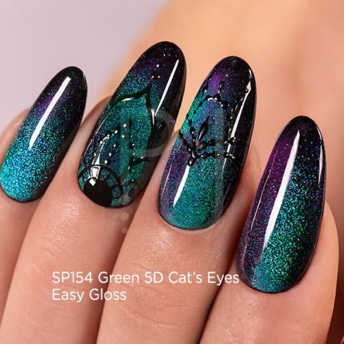 Gel Nail Polish SP154 green 5D Cat s Eyes Passione Beauty